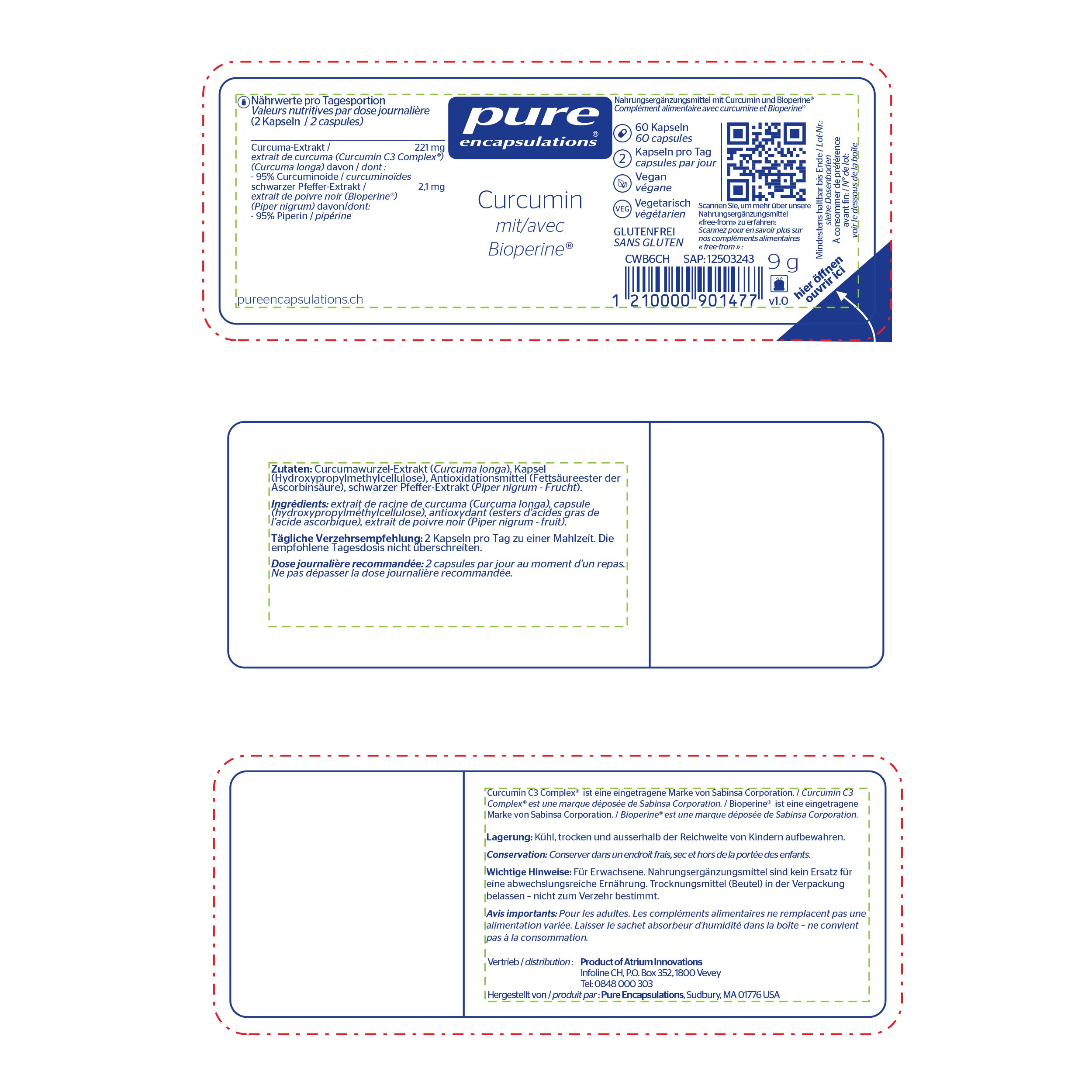 Curcumine avec Bioperine® | Pure Encapsulations®