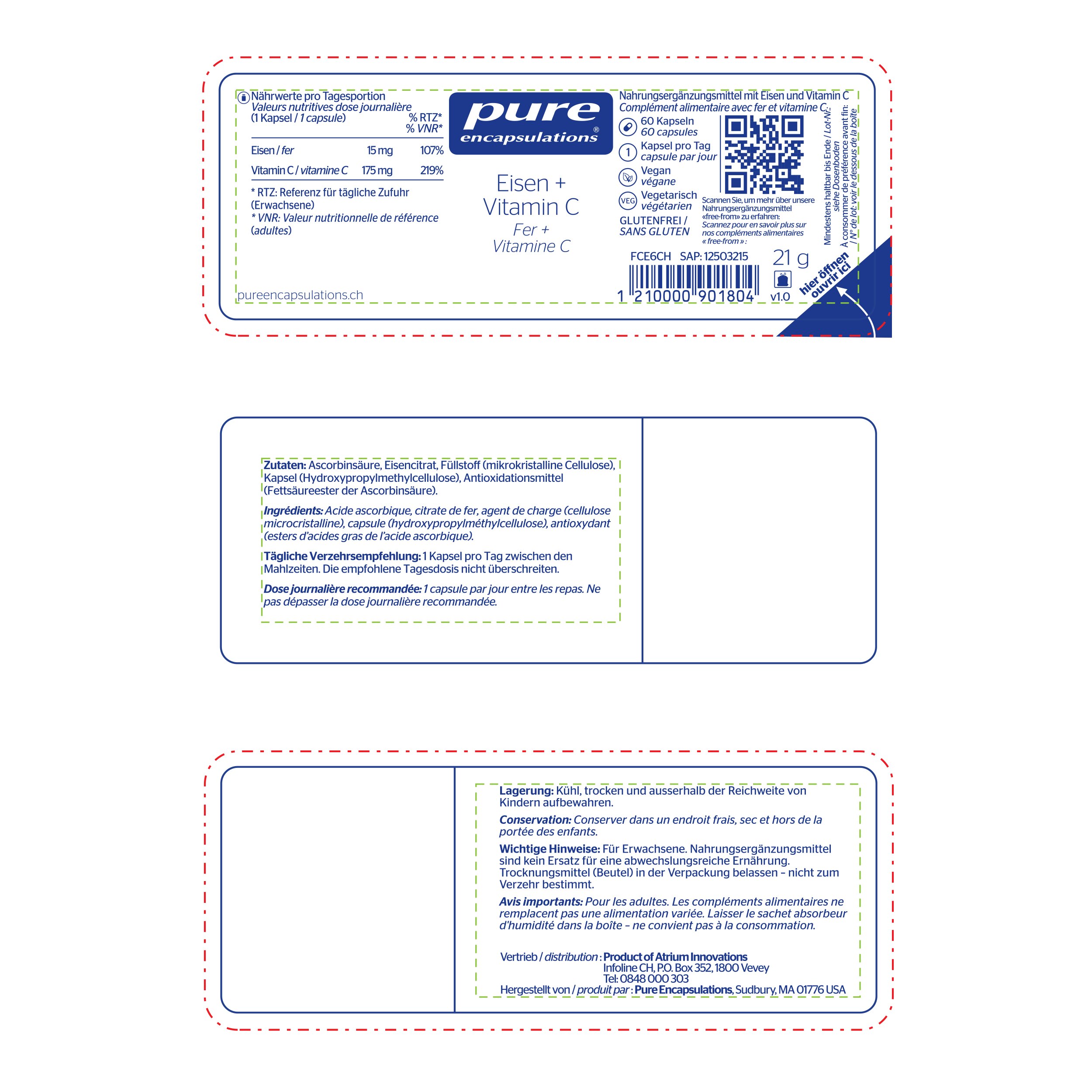 Découvrez Fer + Vitamine C | Pure Encapsulations®